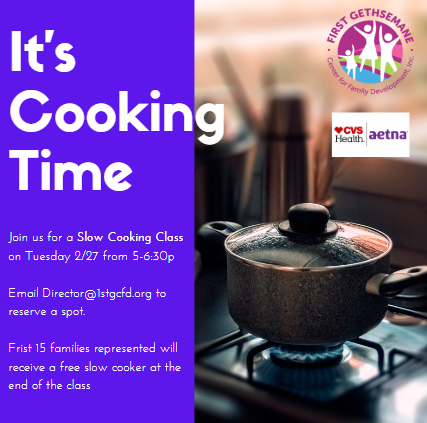 Slow Cooking Class - 1st G Center for Family Development